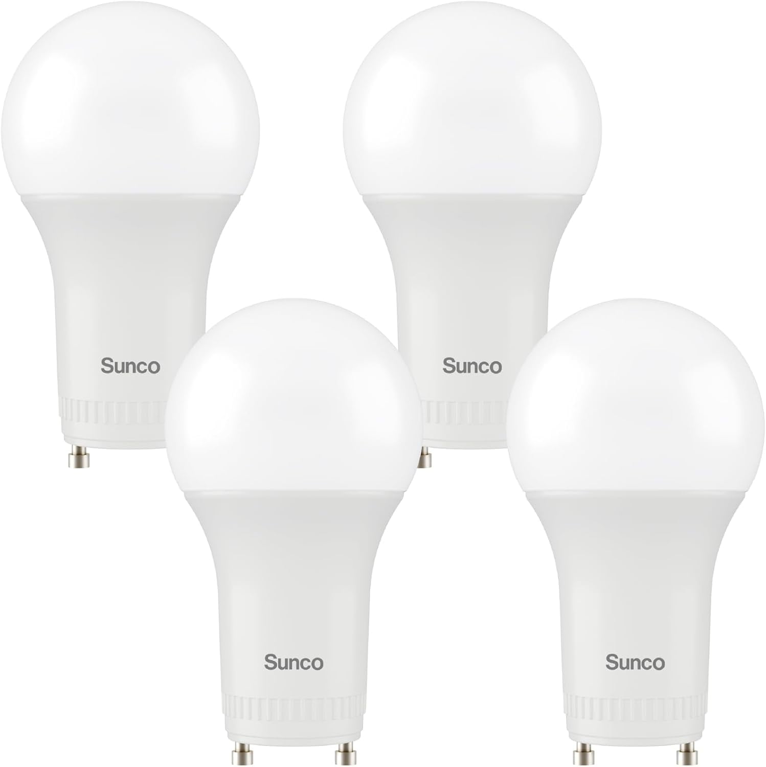 UKLL-Sunco 4 Pack GU24 LED Light Bulbs 2 Prong A19, CRI91 5000K Daylight, 9W Equivalent 60W, CFL ...