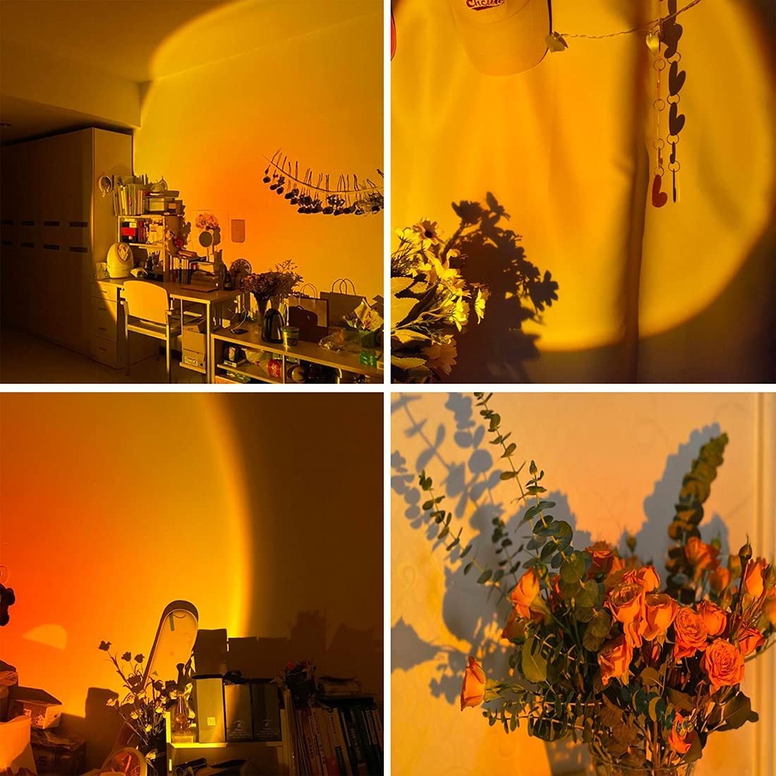 UKLL-Sunset Lamp,LED Sunset Light,16 Colors Changing APP Control Sunset ...