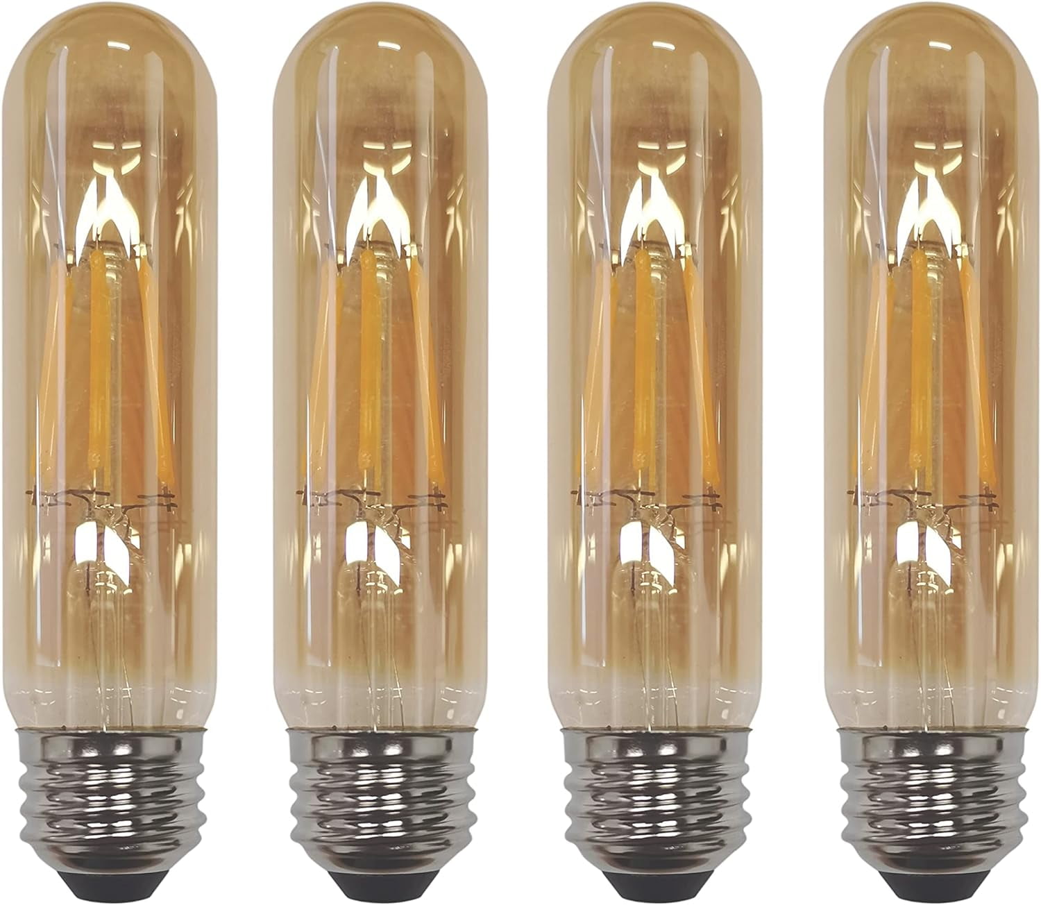 UKLL-T10 E26 Amber LED Light Bulb,Smooth Dimmable T10 Tubular Edison ...