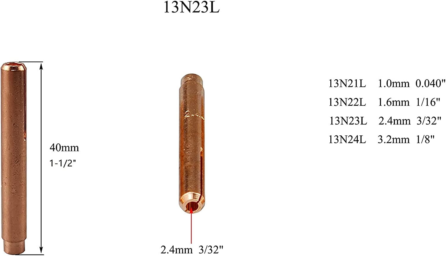 UKLL-TIG Gas Lens Collet Bodies 45V 13N Jumbo Large Diameter Alumina ...
