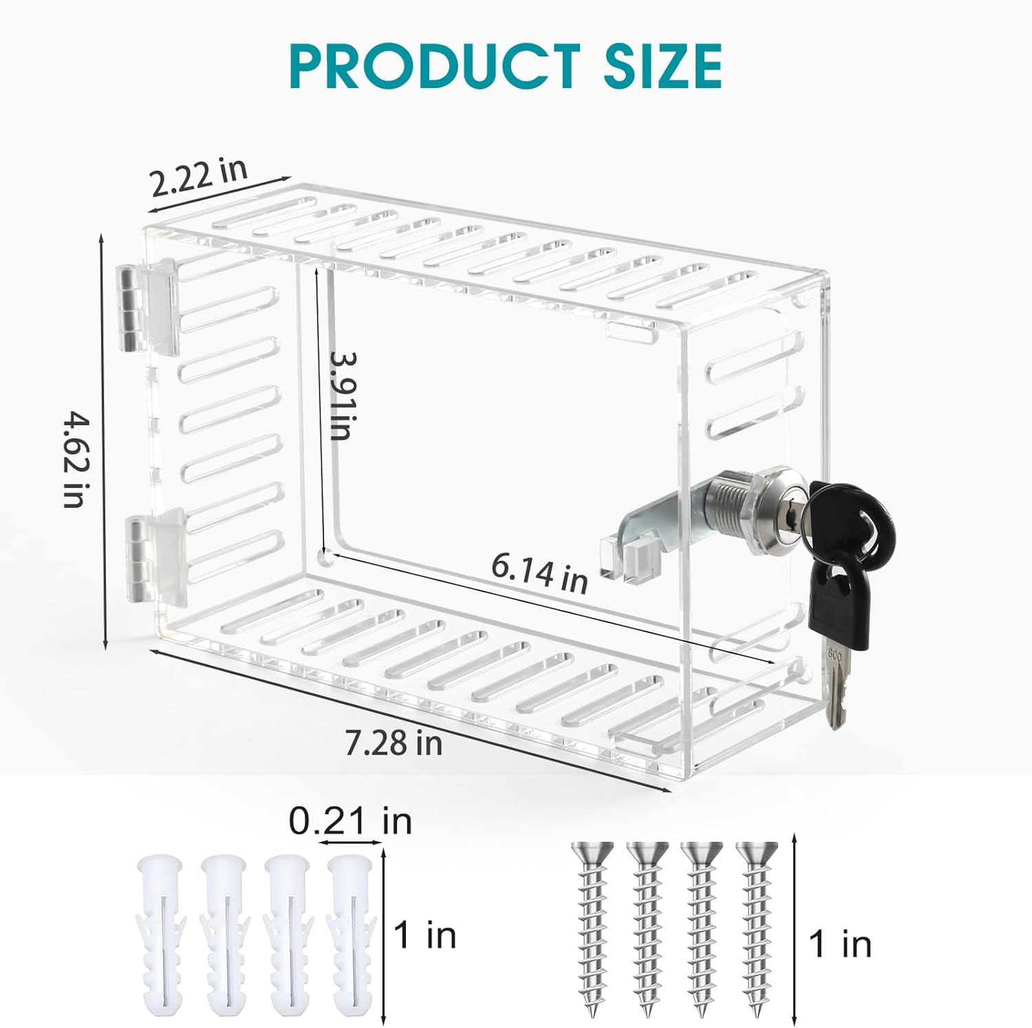 UKLL-Thermostat Lock Box, Thermostat Cover with Lock for Smart ...