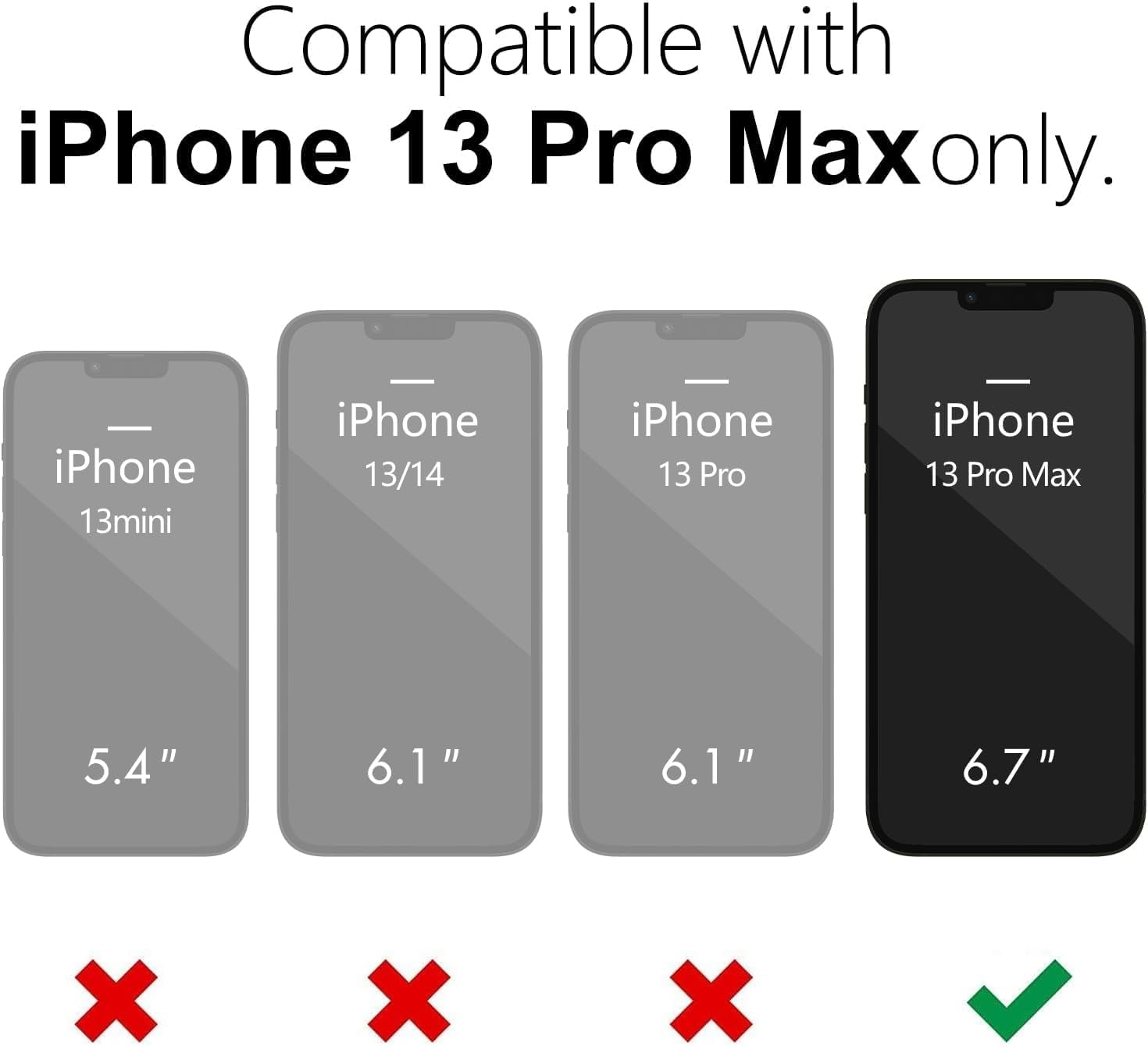 UKLL-Thin Slim Clear case for iPhone 13 Pro Max, Transparent Hybrid ...
