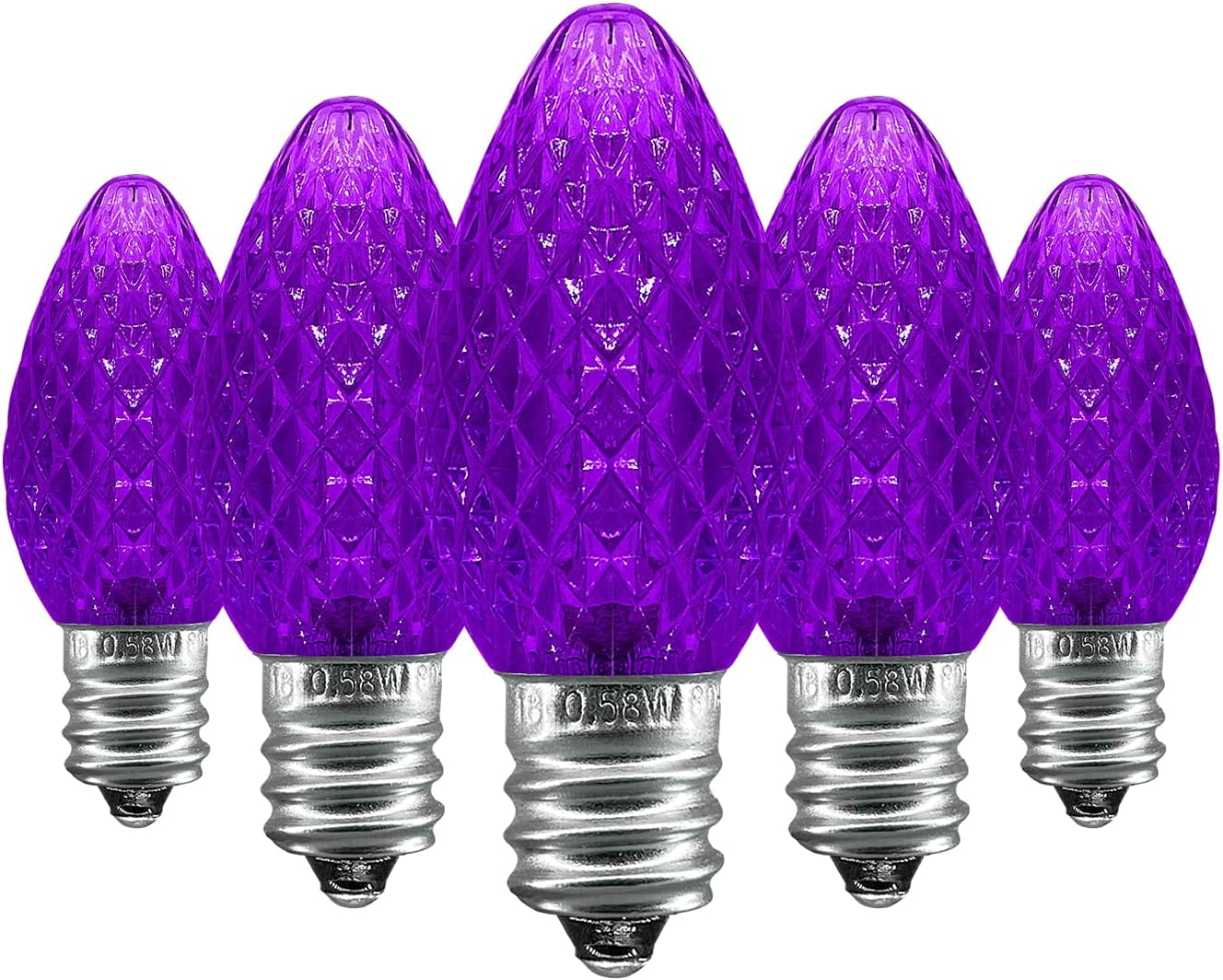 UKLL-UL Listed Box of 25 C7 Led Replacement Bulbs,2 SMD LEDs in Each C7 ...