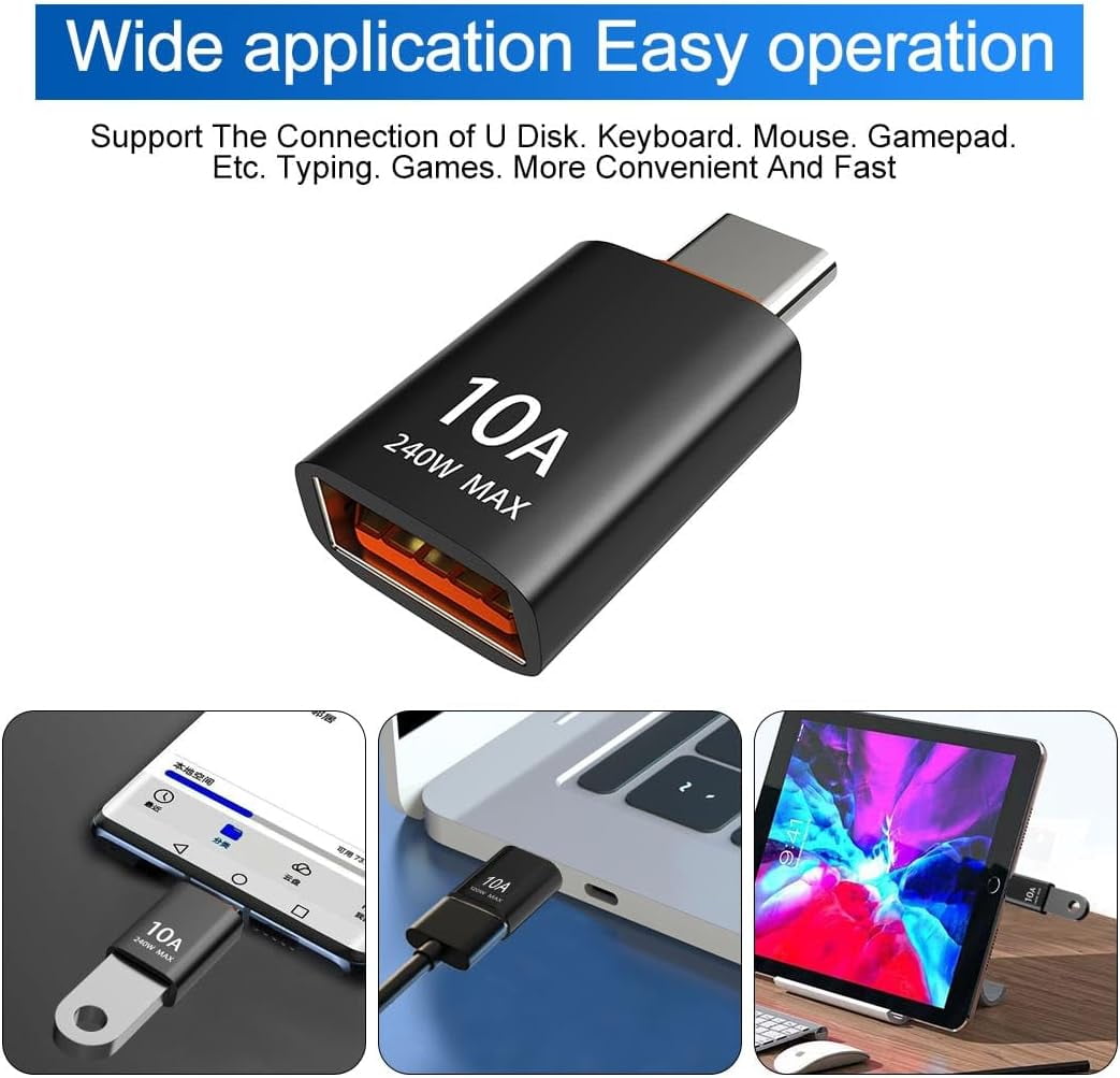 UKLL-USB C to USB Adapter 2PCS,Type C Male to USB 3.2 Female Converter ...