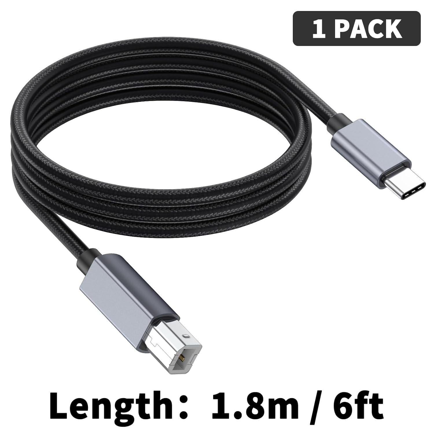 UKLL-USB C to USB B Cable 6FT, USB B Male to USB C Male Printer Cable ...