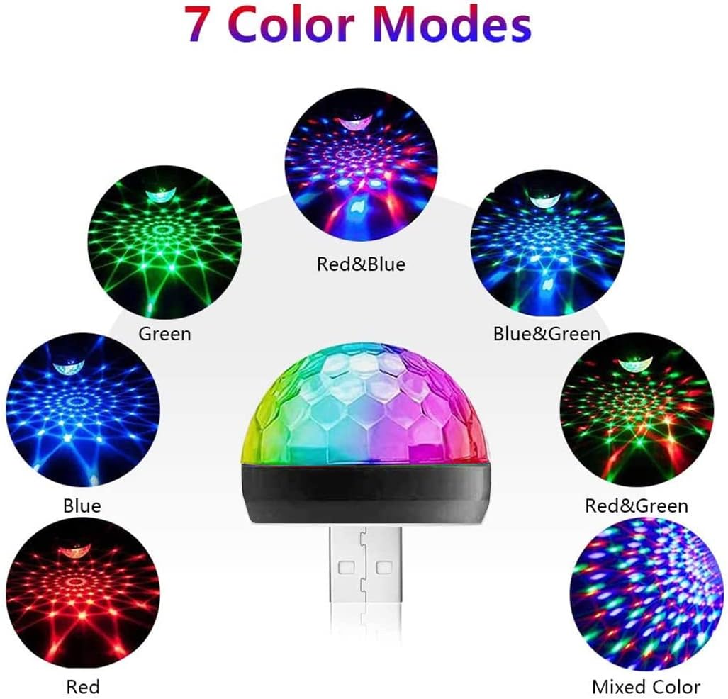 UKLL-USB Mini Disco Light, 4Packs, Party Lights Ball Sound Activated Strobe, ReKeen USB Party ...