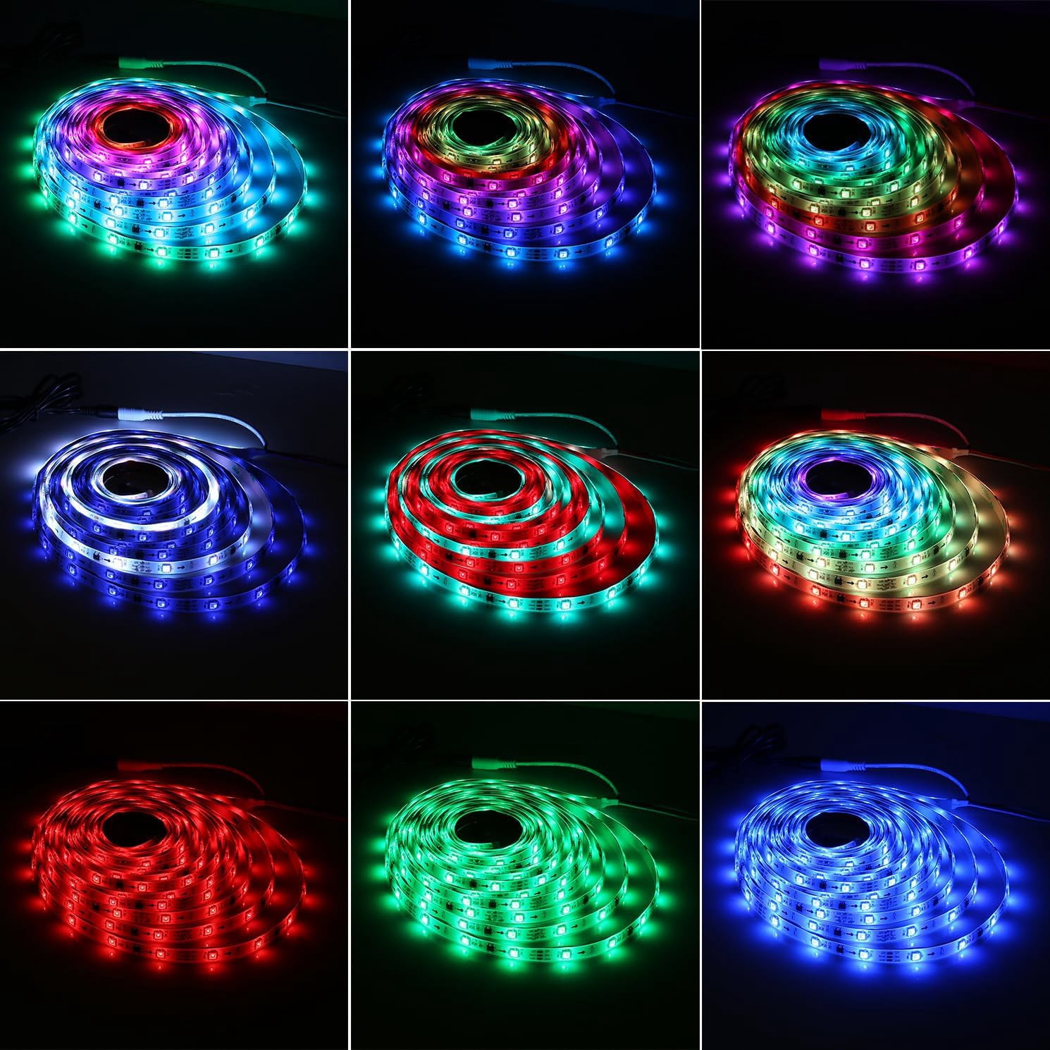 UKLL-Upgrade Smart RGB Music Sync Multiple Colors Chasing 16.4ft neon ...