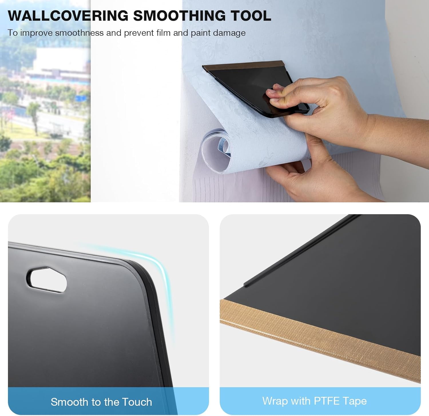 UKLL-Wallpaper Smoothing Tool with Wallcovering Squeegee, Craft ...