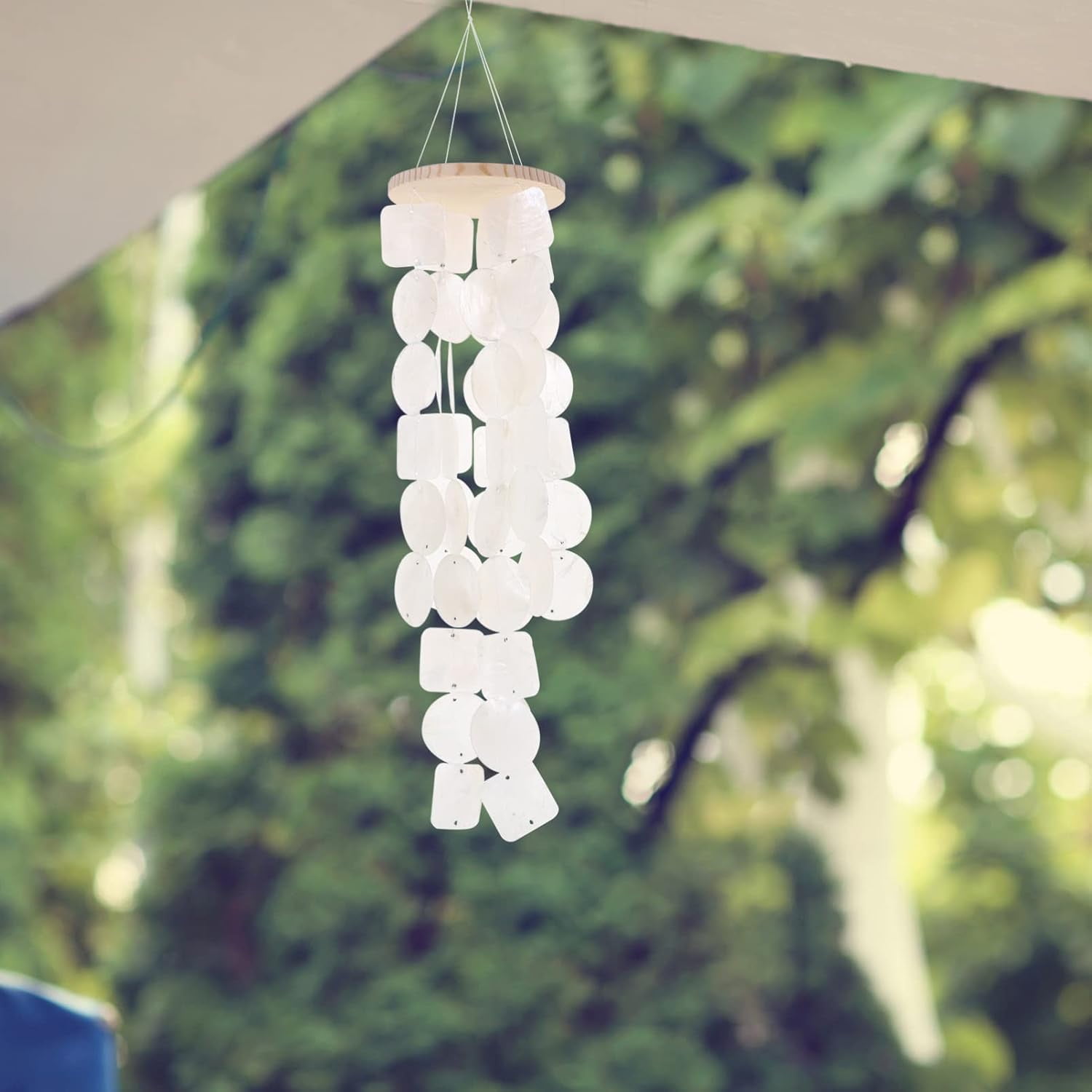 UKLL-Wind Chimes for Outside - White Capiz Shell Wind Chimes Capiz Sea ...