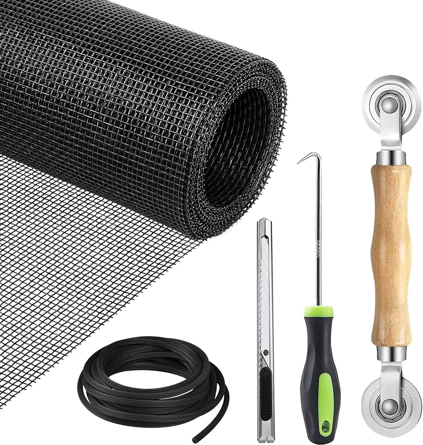 UKLL-Window Screen Replacement Kit, 59"x106" Window Screen Mesh with ...