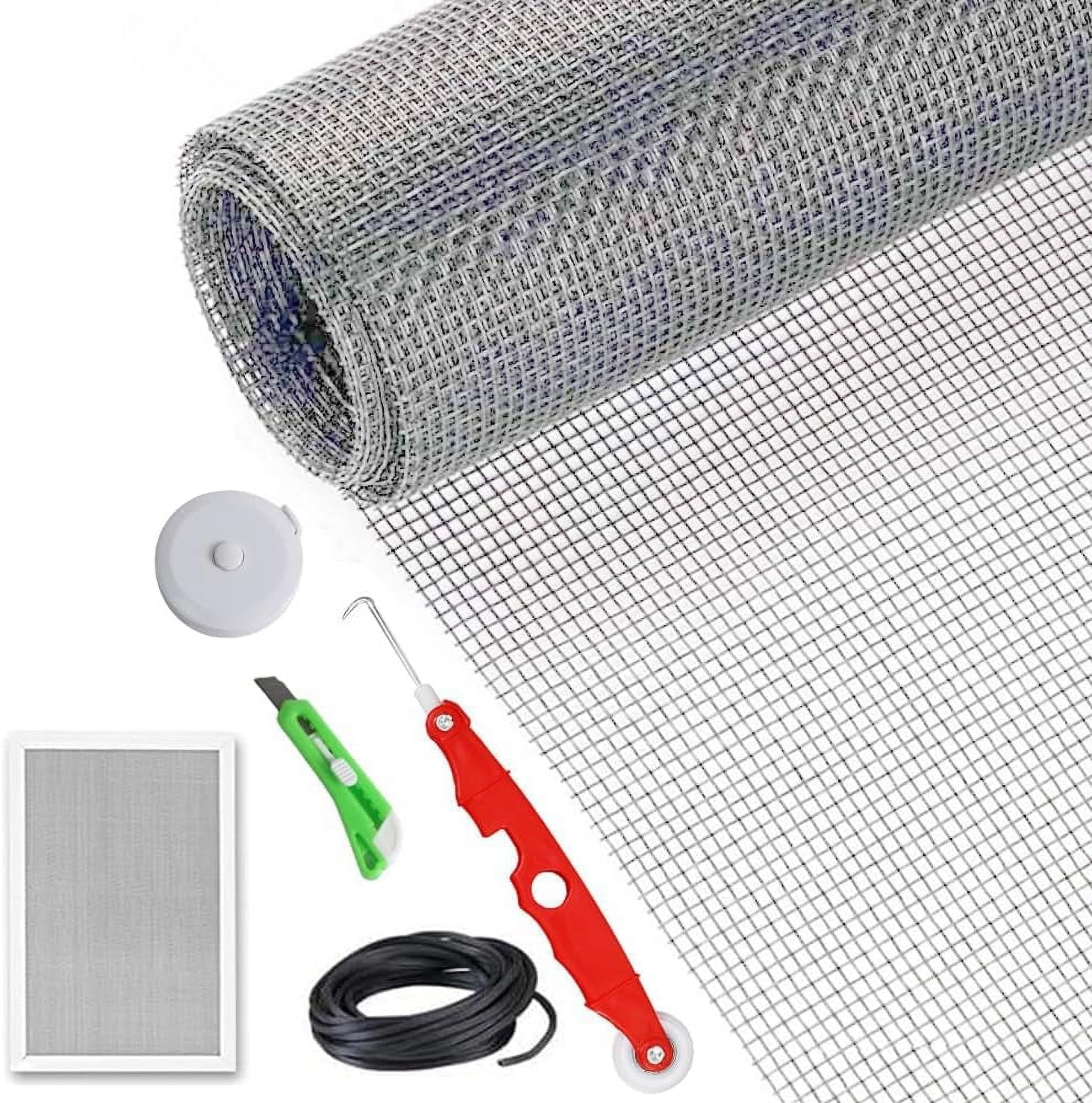 UKLL-Window Screen Replacement Kit Width:48in Length:158 Fiberglass ...