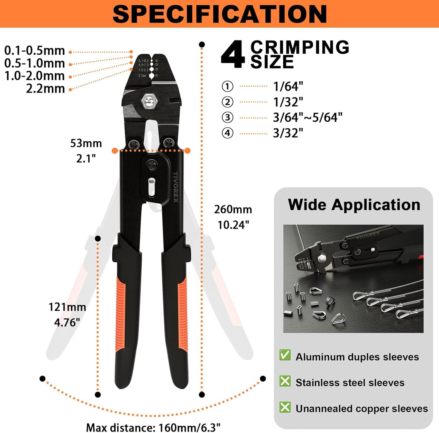 UKLL-Wire Rope Crimping Tool, Swager Tool for Aluminum Crimping Loop ...