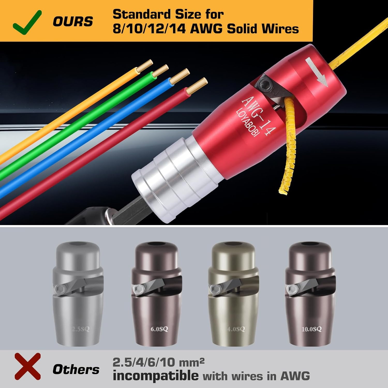 UKLL-Wire Stripper Twister Tool for Drill Bit, 8 AWG Powered Wire ...