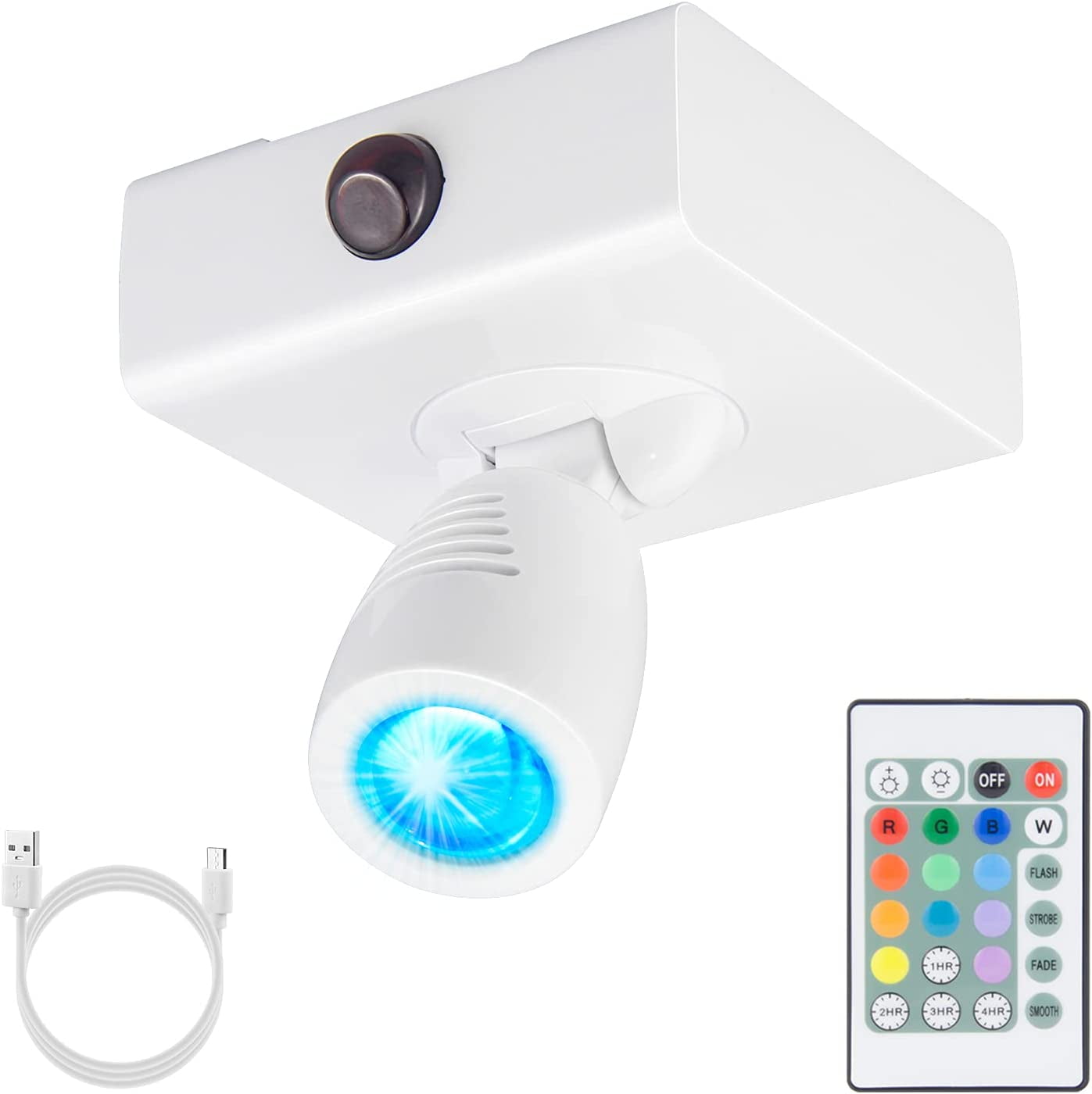 UKLL-Wireless LED Spotlight Battery Operated, Rechargeable Accent Light ...