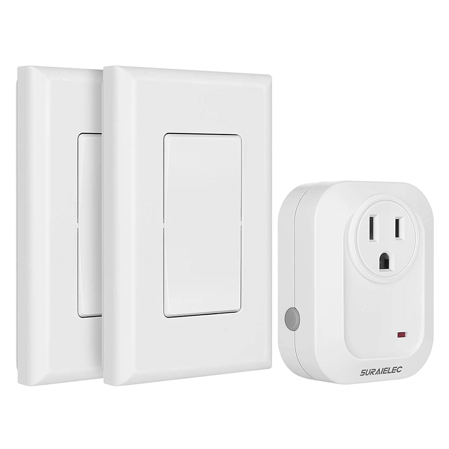 UKLL-Wireless Wall Switch Remote Control Outlet, No Wiring, 100ft RF ...