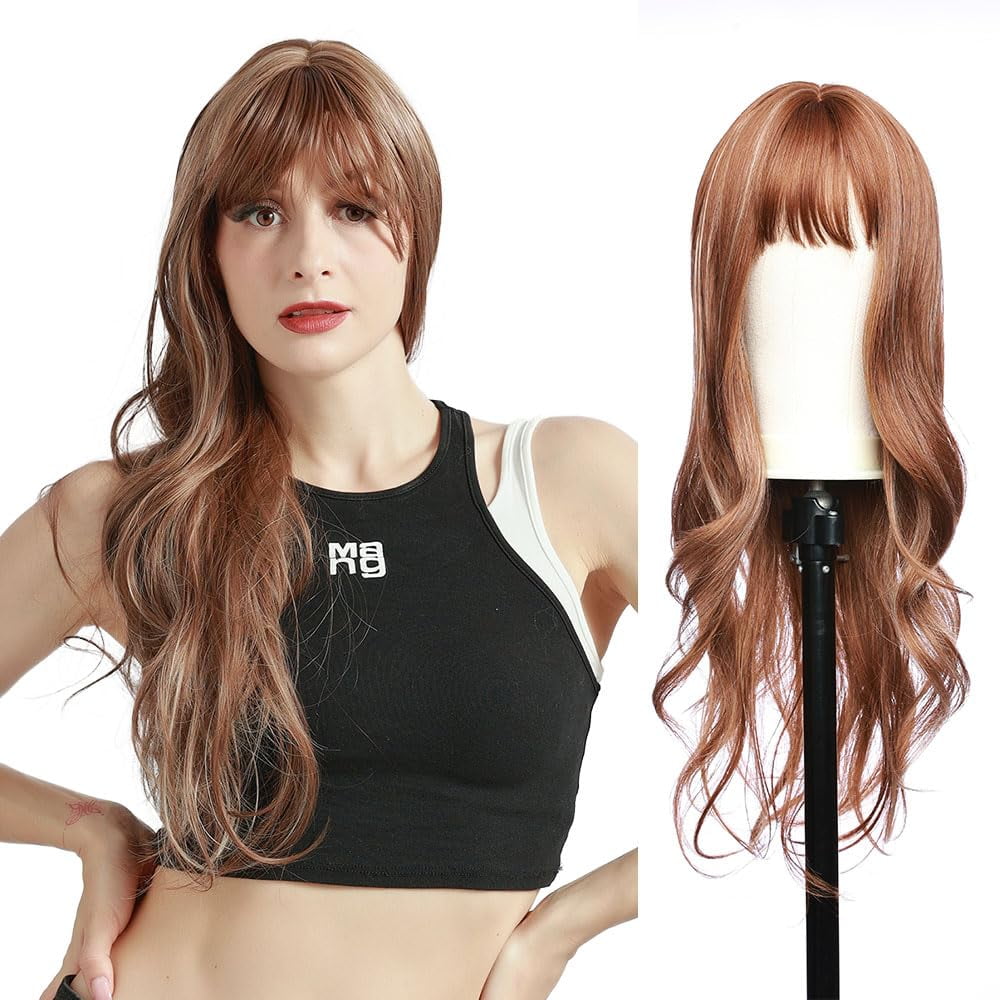 UKLL-Women's Wigs Synthetic Hair 26 Inch Curly Upgraded Protein Fiber ...