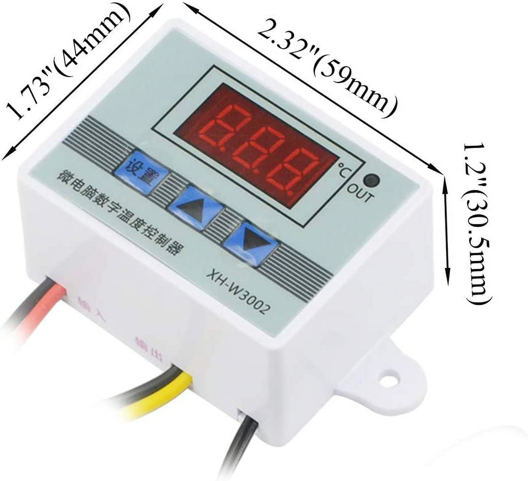 UKLL-XH-W3002 DC 12V 10A Microcomputer Digital Temperature Controller Digital Display Thermostat ...