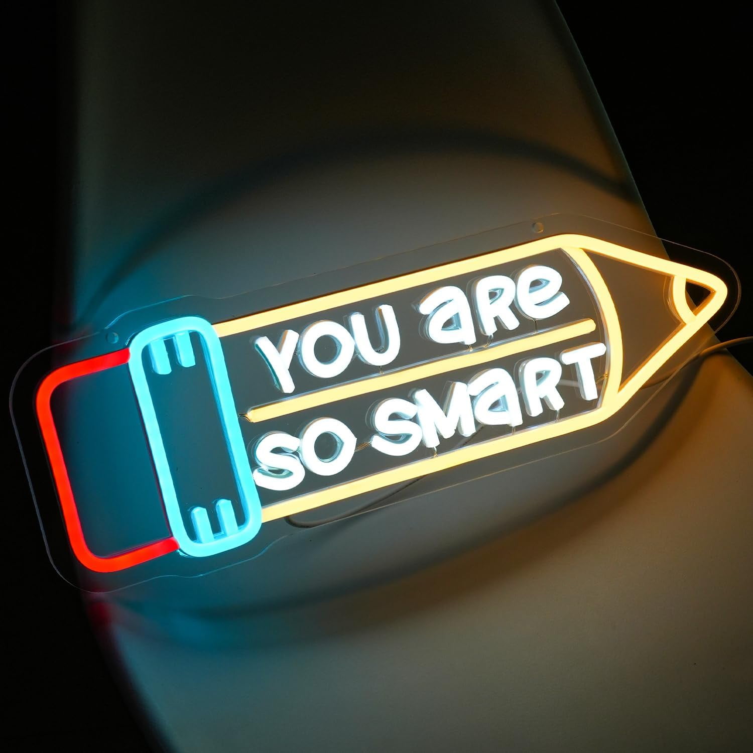 UKLL-You Are So Smart Neon Sign Pencil LED Neon Light Sign for Wall ...
