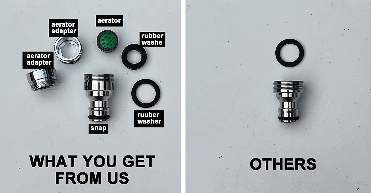 UKLL-bathroom Sink Faucet snap adapter quick connect to garden hose ...