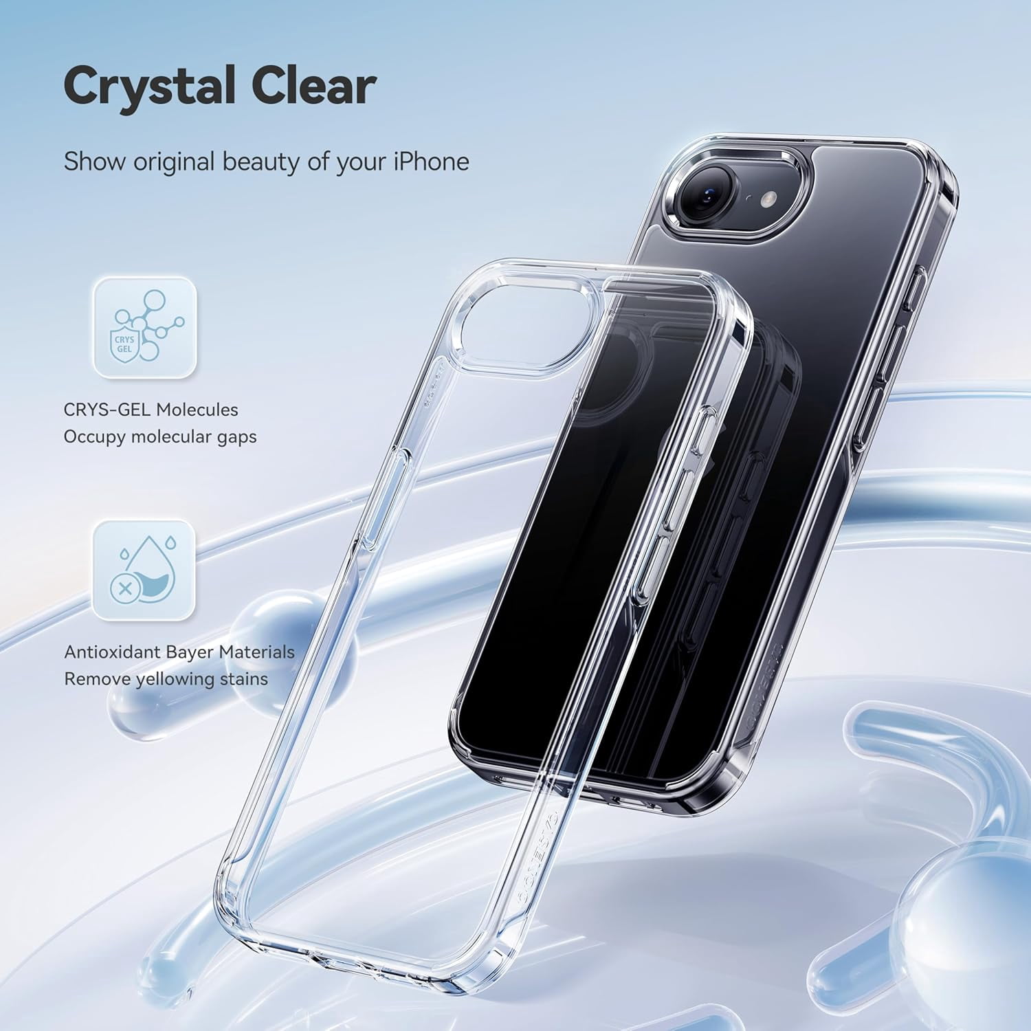 UKLL-for iPhone 16e Case 2025 Crystal Clear, [12FT Military-Grade ...