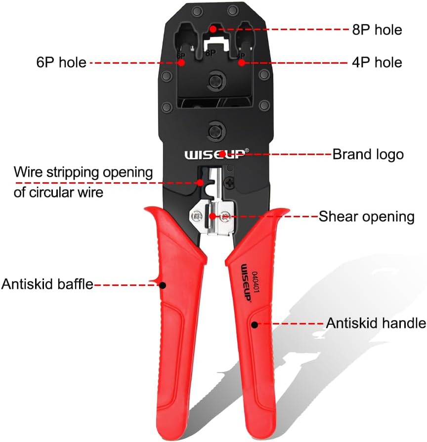 UKLL-rj45 crimp tool,ethernet crimperr with 5pcs rj45 cat5 Connectors ...