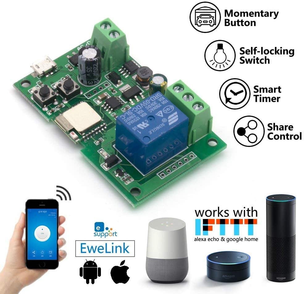 UKLL-wireless jog relay momentary/self-locking switch module DIY smart ...