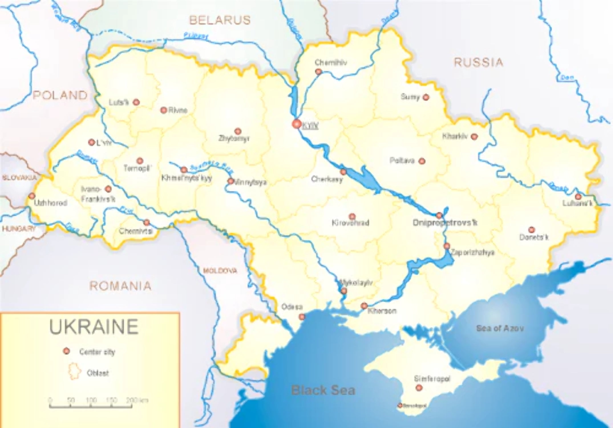UKRAINE MAP GLOSSY POSTER PICTURE PHOTO PRINT BANNER ukranian - Walmart.com
