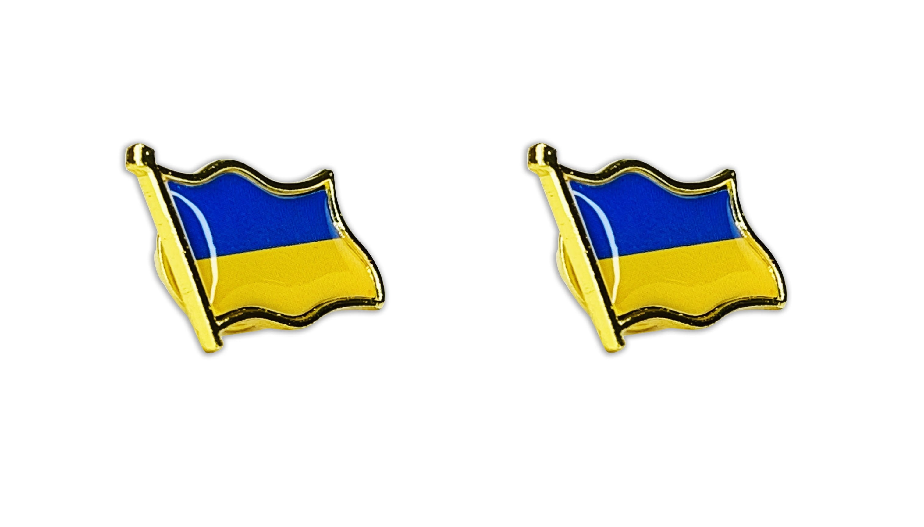 UKRAINE PIN, 2x Ukraine Flag PIN, Ukrainian Flag Lapel Pins .79" - 2 ...