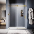 UKS05-3/8" (10mm) Sliding Glass Shower Door, 61-65" W x 80" H Frameless ...