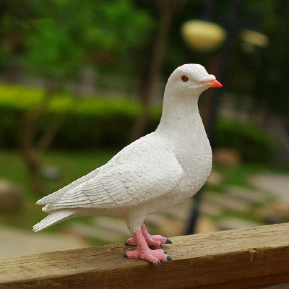 UKURO Pigeon Statue Animal Figurines Resin Crafts Outdoor Garden ...