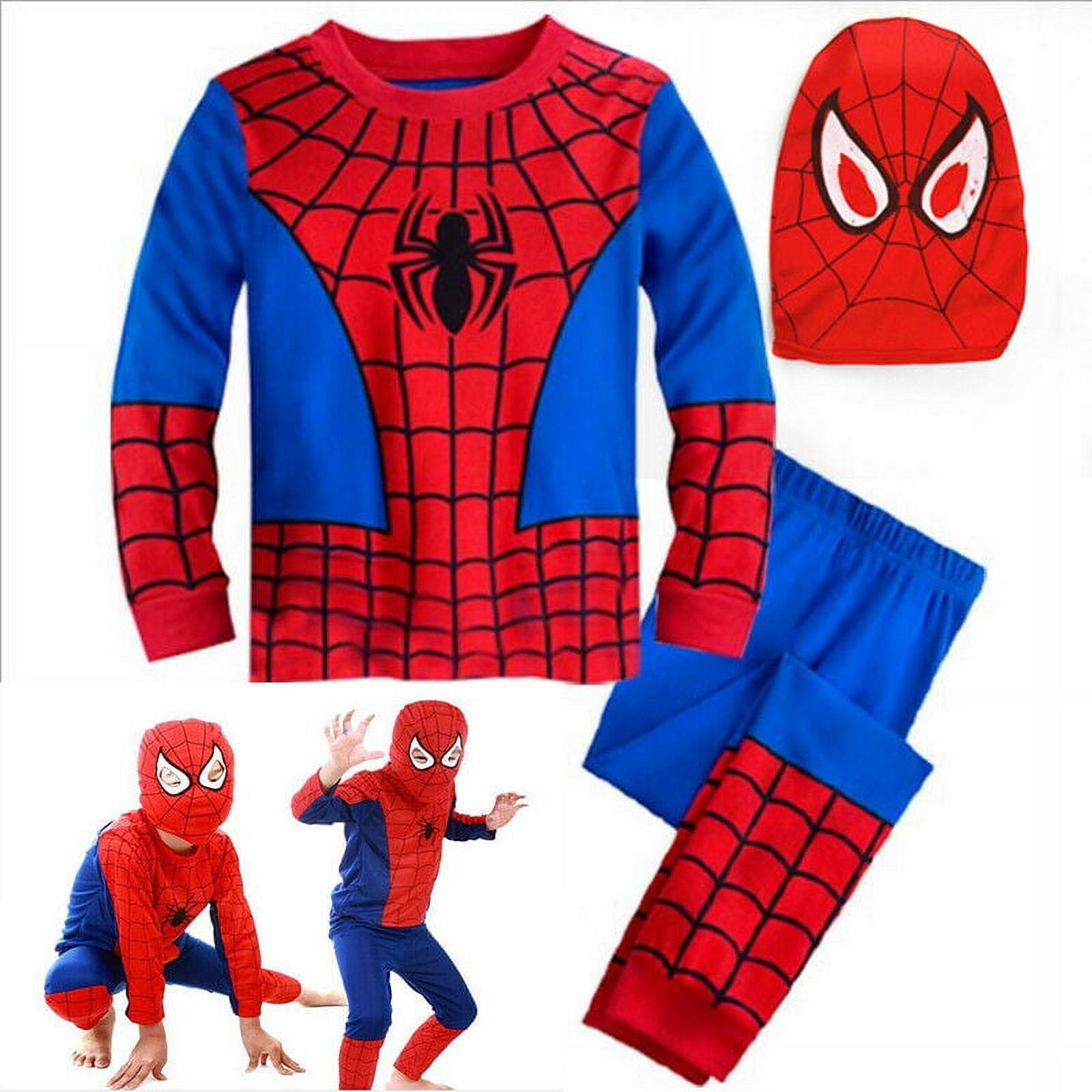 UKYIA Spider Superhero Costume, Long Sleeve Spider Superhero Suit with ...