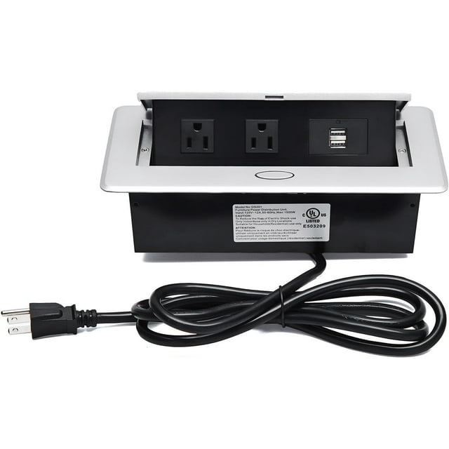 Ul Approval Power Strip Hidden Pop Up Outlet Table Connection Box Desktop Socket With 2