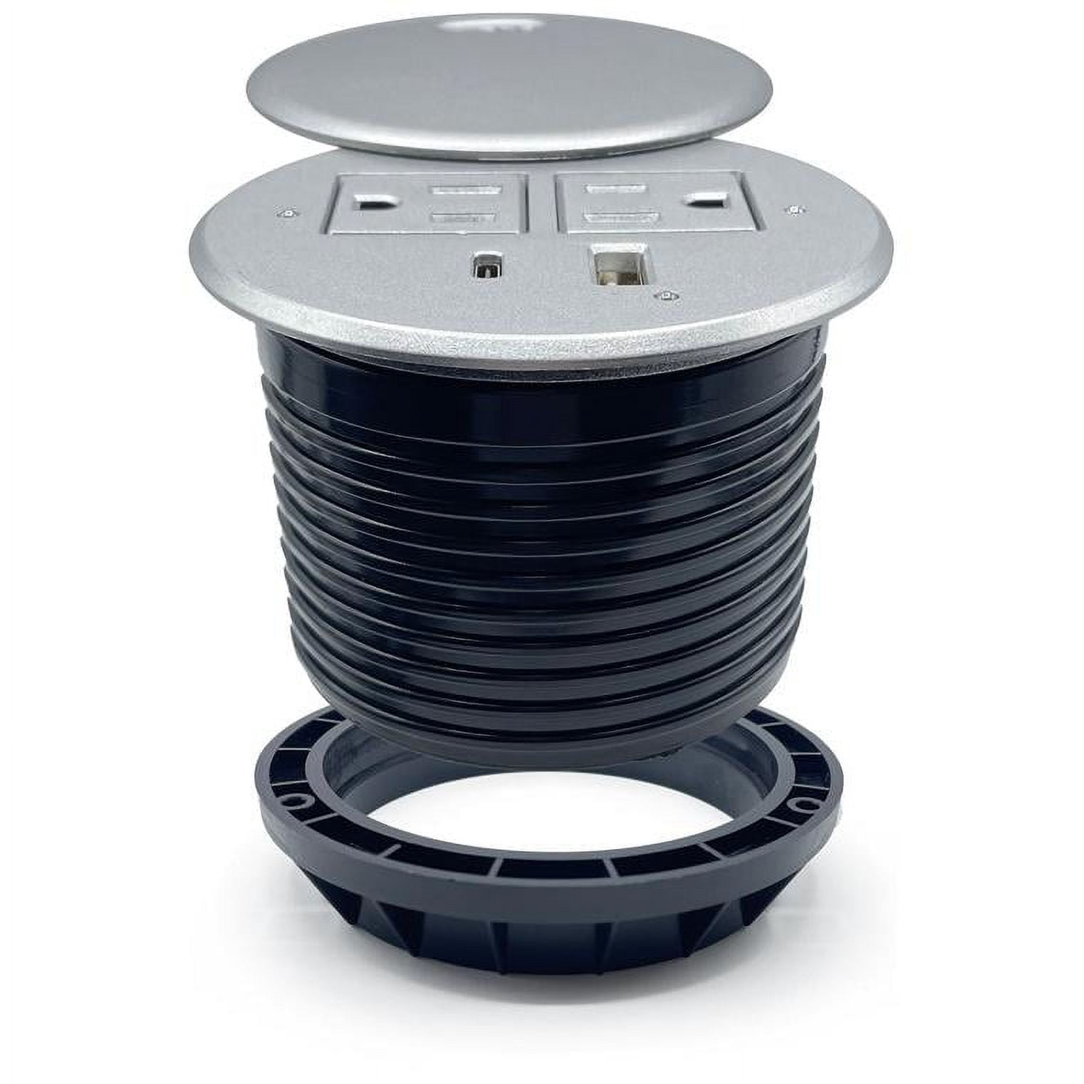 UL Certified Desktop Power Grommet with Two Power Sockets, Two Quick ...