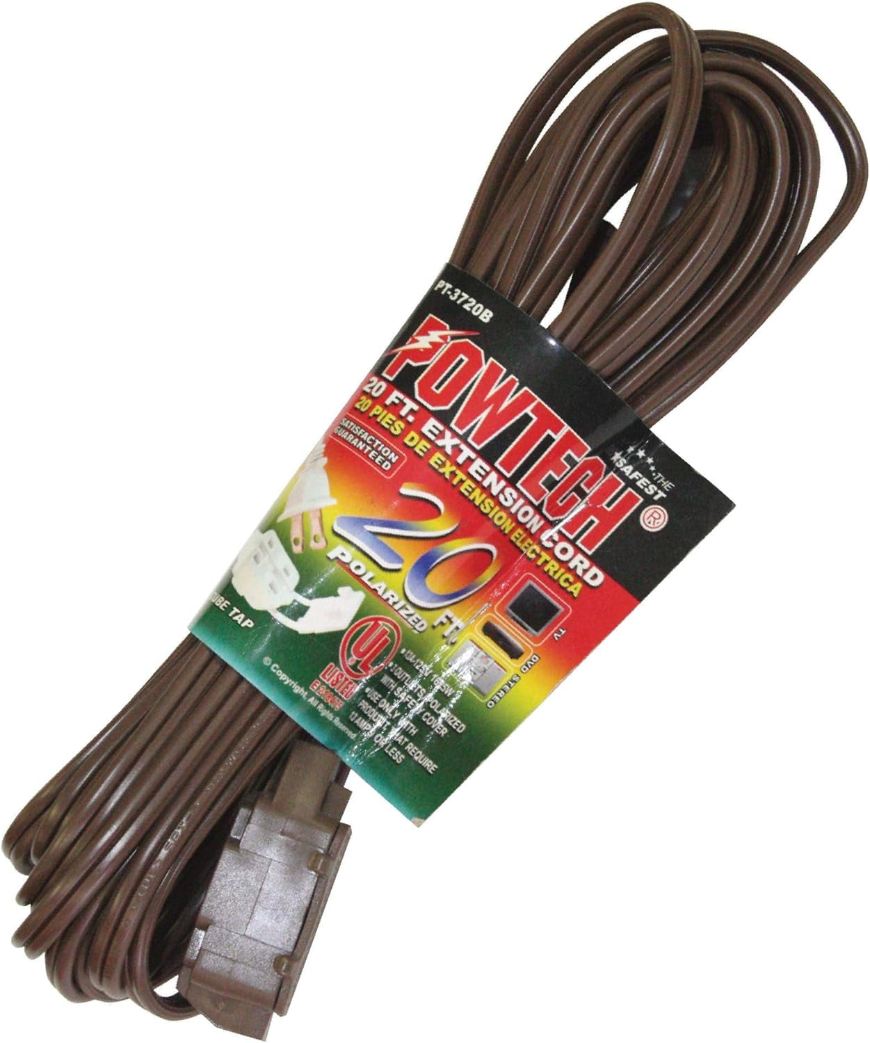 UL Heavy Duty Household Extension Cord, 16 Gauge Power Cord with 3 ...