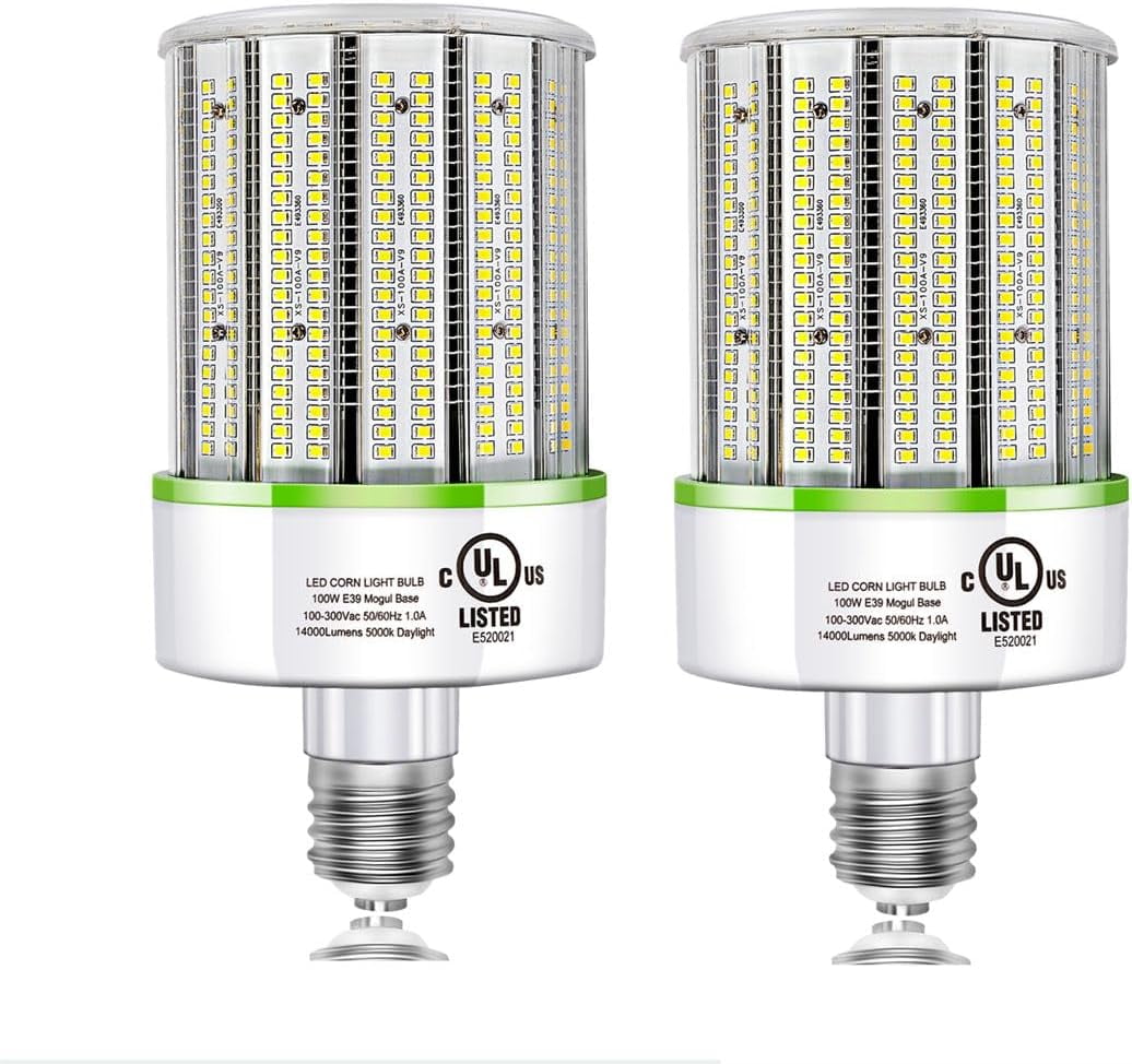 UL Listed 2-Pack 100W Led Corn Cob Light Bulb, E39 Large Mogul Base ...