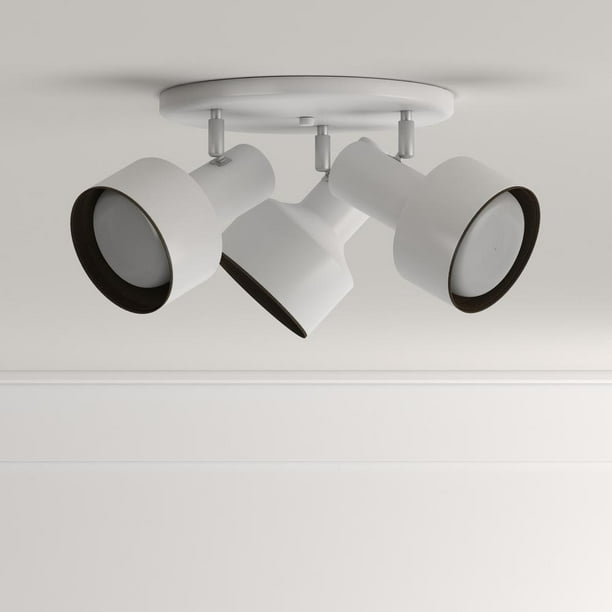UL Listed 3 Light Multi-directional Flush Mount Ceiling Fixture, Gray ...