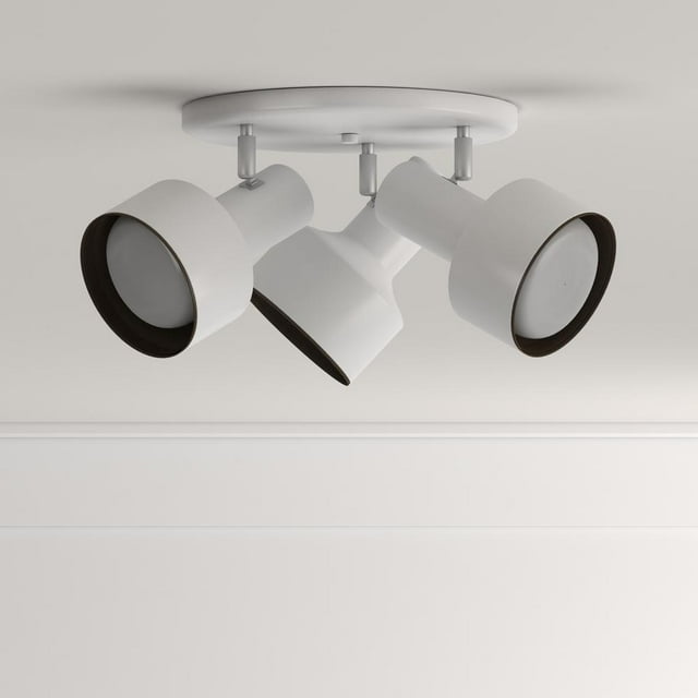 UL Listed 3 Light Multi-directional Flush Mount Ceiling Fixture, Gray ...