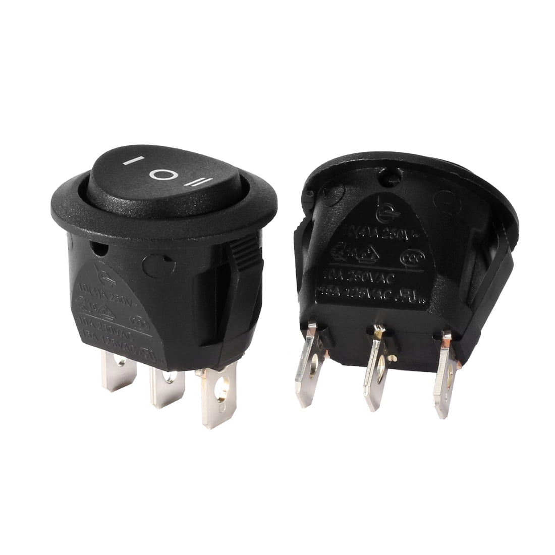 UL Listed AC250V/10A 125V/15A 3P SPDT 3 Position Round Button Boat ...