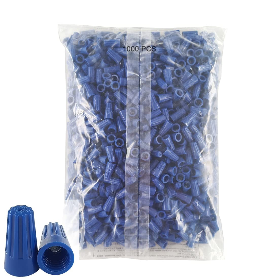 UL Listed Blue Electrical Wire End Connectors Ribbed Caps Bulk 1000 ...