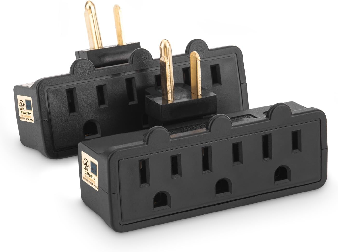 Cable Matters UL Listed 3-Outlet Grounded Swivel Wall Tap (2-Pack ...