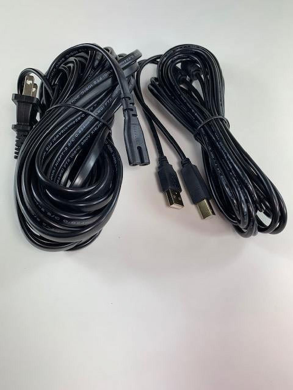 [UL Listed] OMNIHIL 30FT AC Power Cord+15FT USB-B Cable Compatible with ...