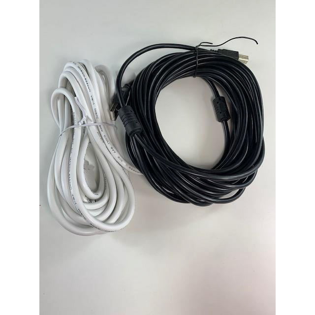[UL Listed] OMNIHIL White 15FT AC Power Cord+30FT USB-B Cable ...
