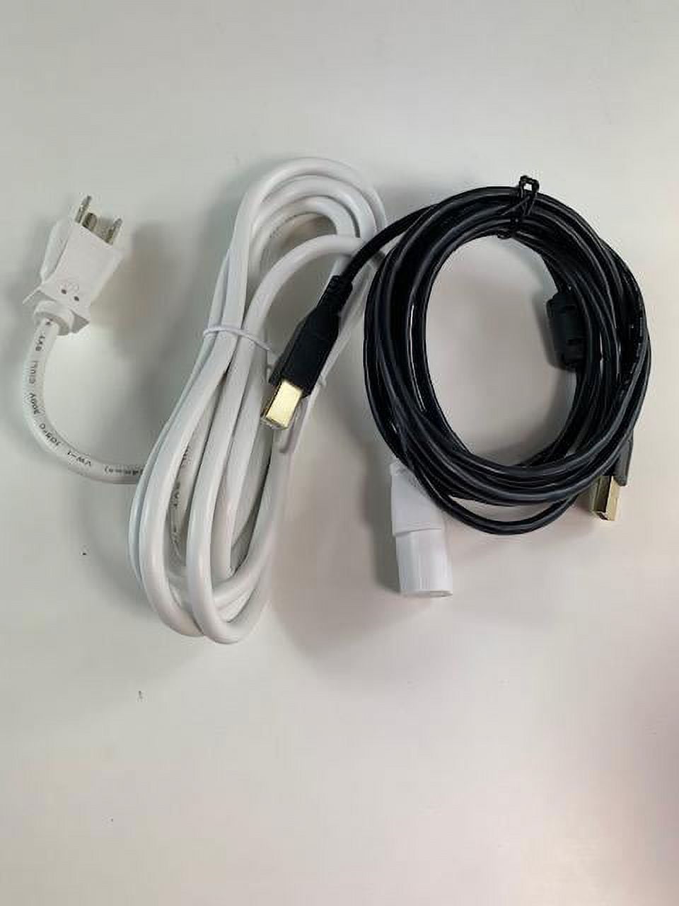 [UL Listed] OMNIHIL White 8FT AC Power Cord+8FT USB-B Cable Compatible ...