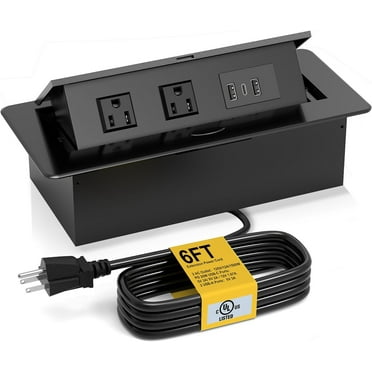 UL Listed Recessed Power Strip, Pop Up Power Cover Box Desktop Socket ...