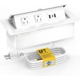 UL Listed Recessed Power Strip, Pop Up Power Cover Box Desktop Socket ...