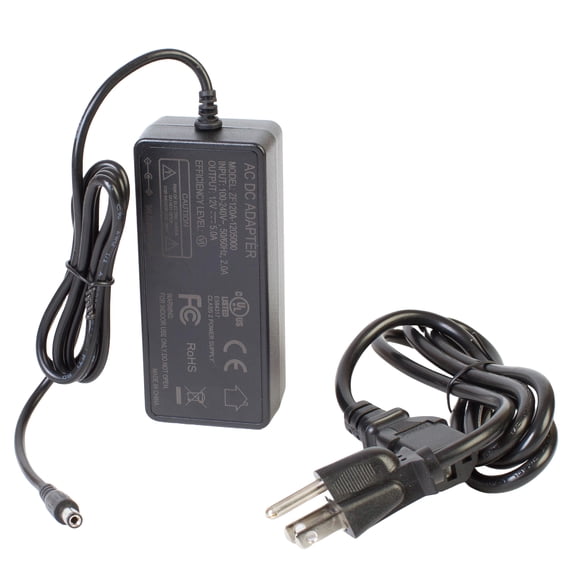 Ledupdates UL Listed 12v 5A 60W Class 2 Power Supply, DC Plug 2.1mm x 5 ...