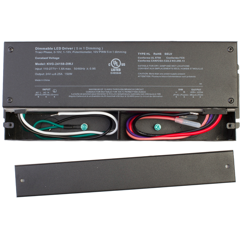UL listed 24v 6.25A 150w Triac, 0-10v LED Light dimmable driver - Walmart.com