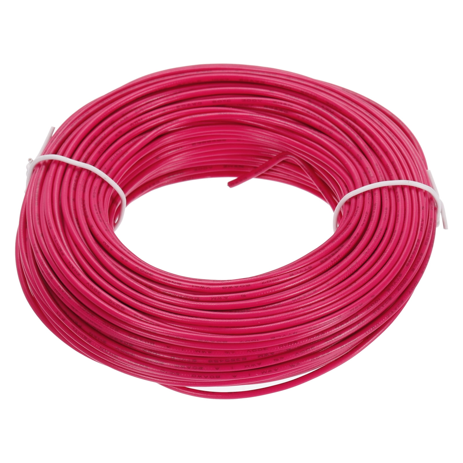 UL1007 20AWG Gauge Stranded Hook-Up Wires, PVC Electrical Wire Tinned Copper Wire 30m/100ft Red ...