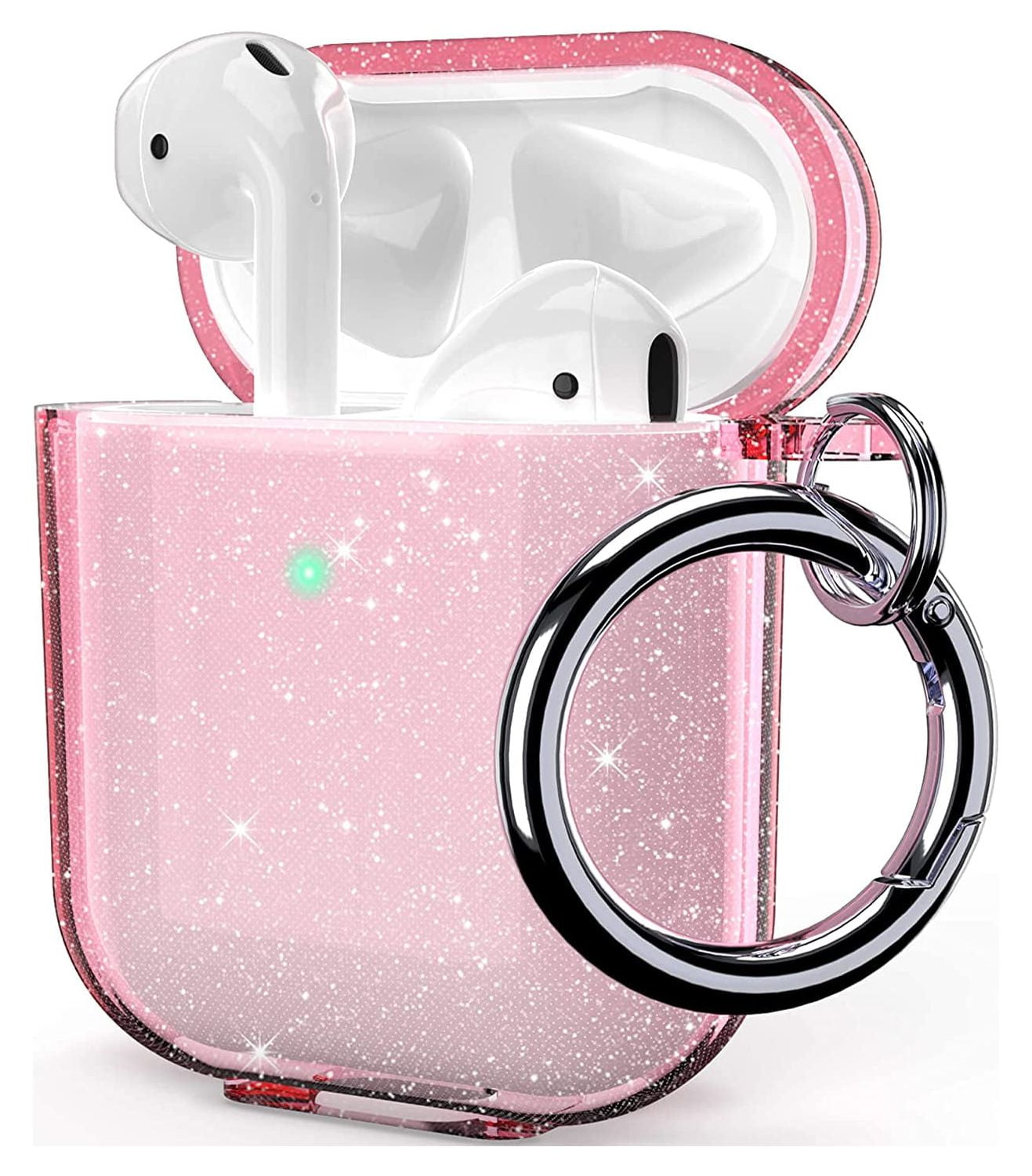 ULAK Cute Pink Glitter AirPods Wireless Case 1st/2nd Gen, Shockproof ...