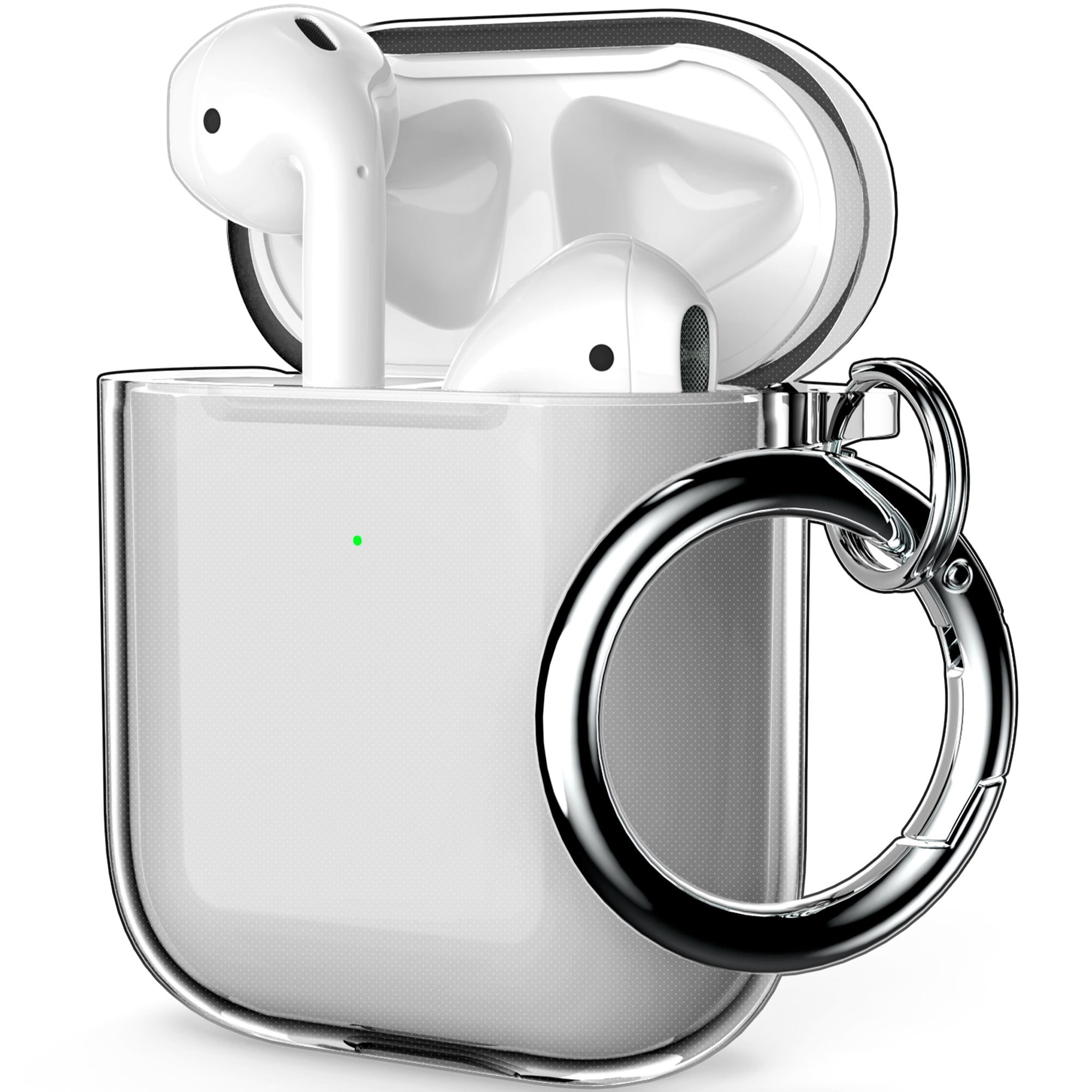 ULAK Shockproof AirPods Case 1st/2nd Gen with Keychain, Transparent ...